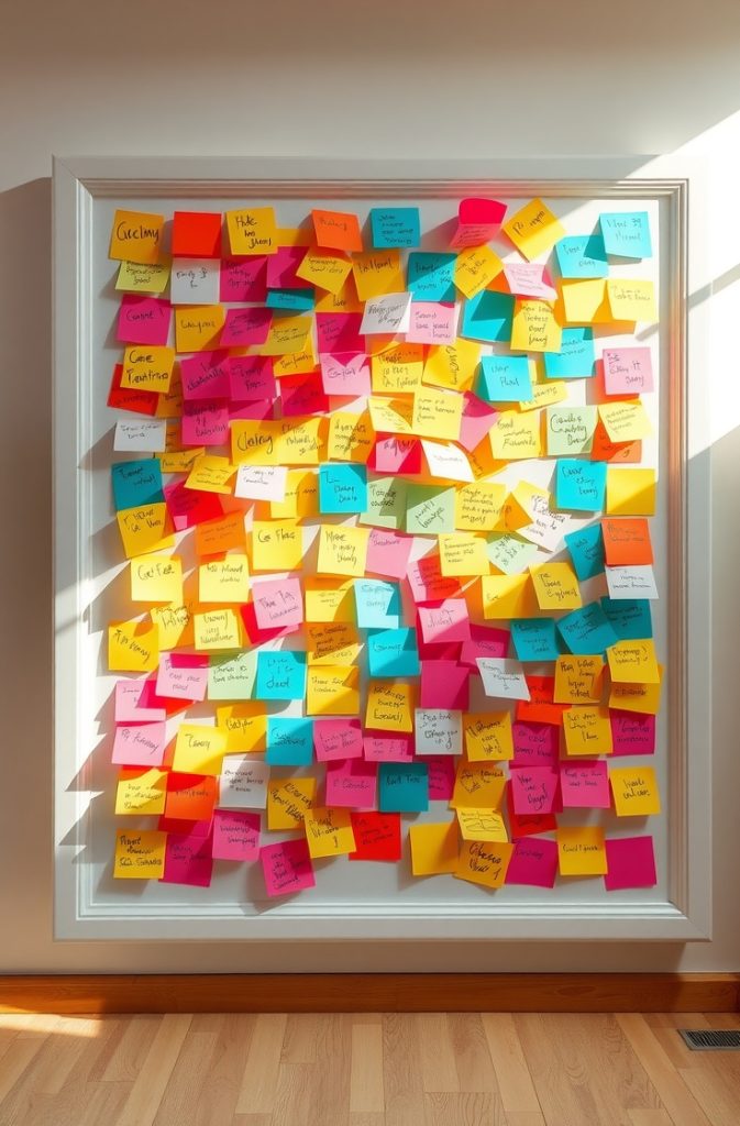 10 Creative Home Decor Ideas Using Sticky Notes - Easy Ideas for You