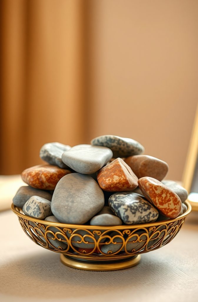 10 Home Decor Ideas With Rocks That Feel Calm & Natural - Easy Ideas ...